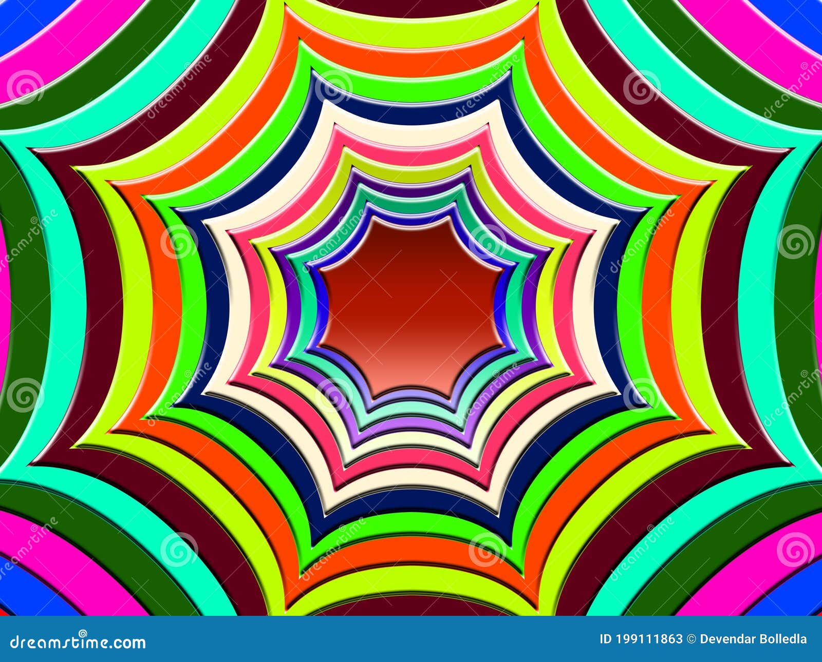 Multi Colour Star Shapes Beautiful Illustration Stock Illustration ...