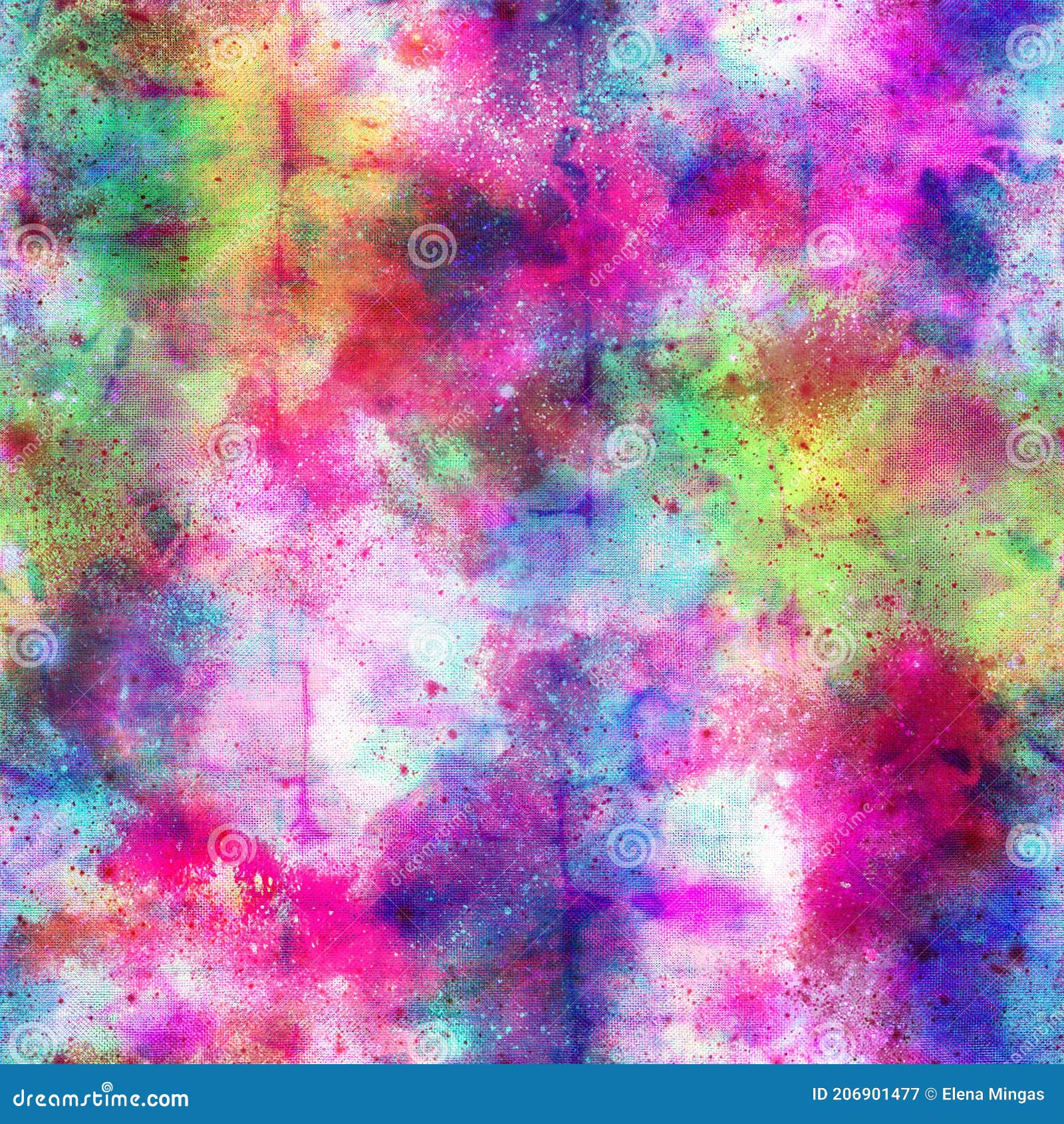 Multi Colour Tie Dye Watercolour Spray Paint Pattern Stock Illustration ...