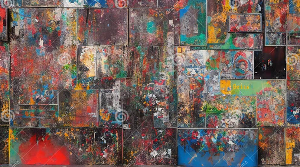 Multi Colour Wall Banner Backdrop Background Web Design Stock ...