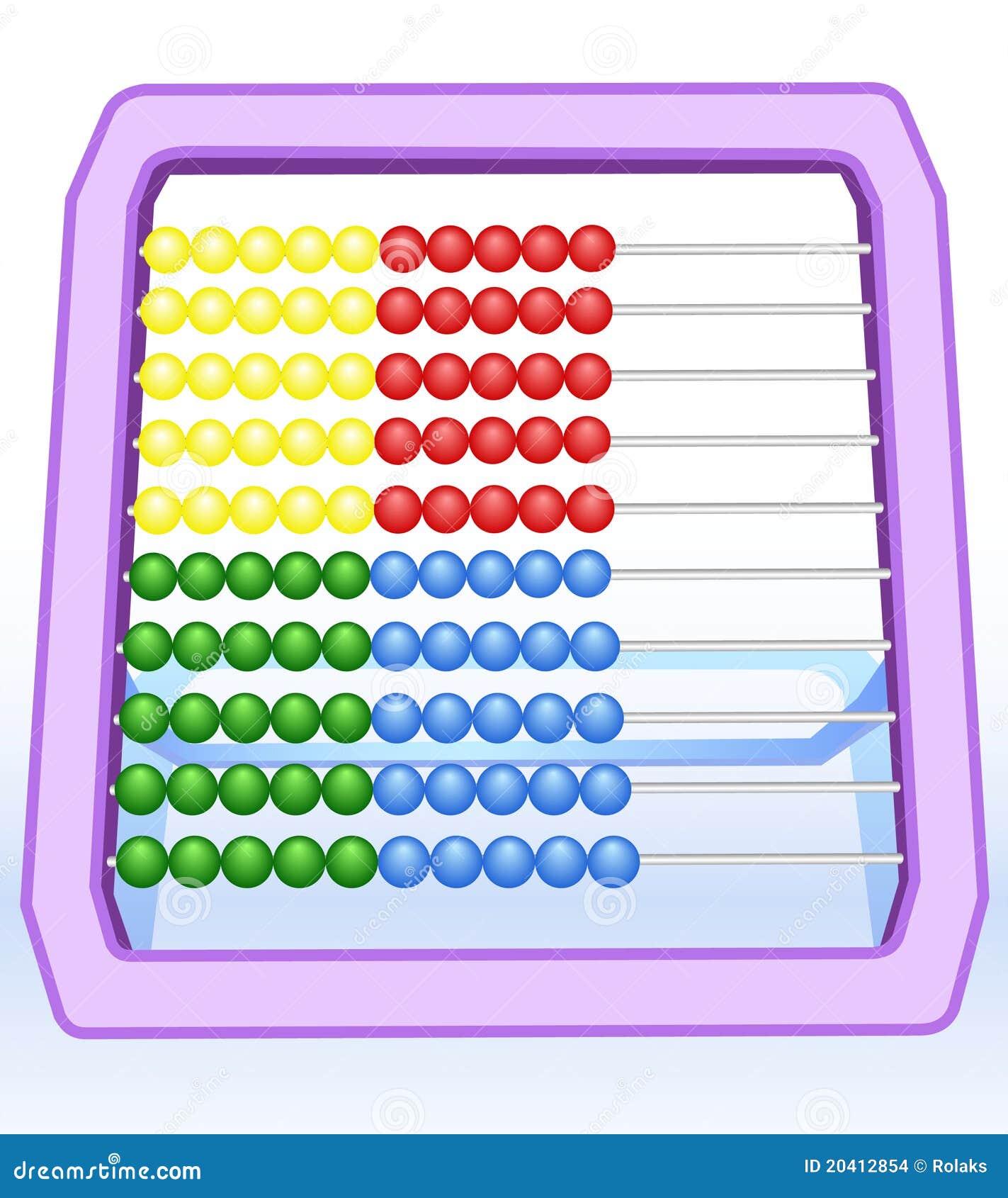 Multi-coloured abacus stock vector. Illustration of educational - 20412854