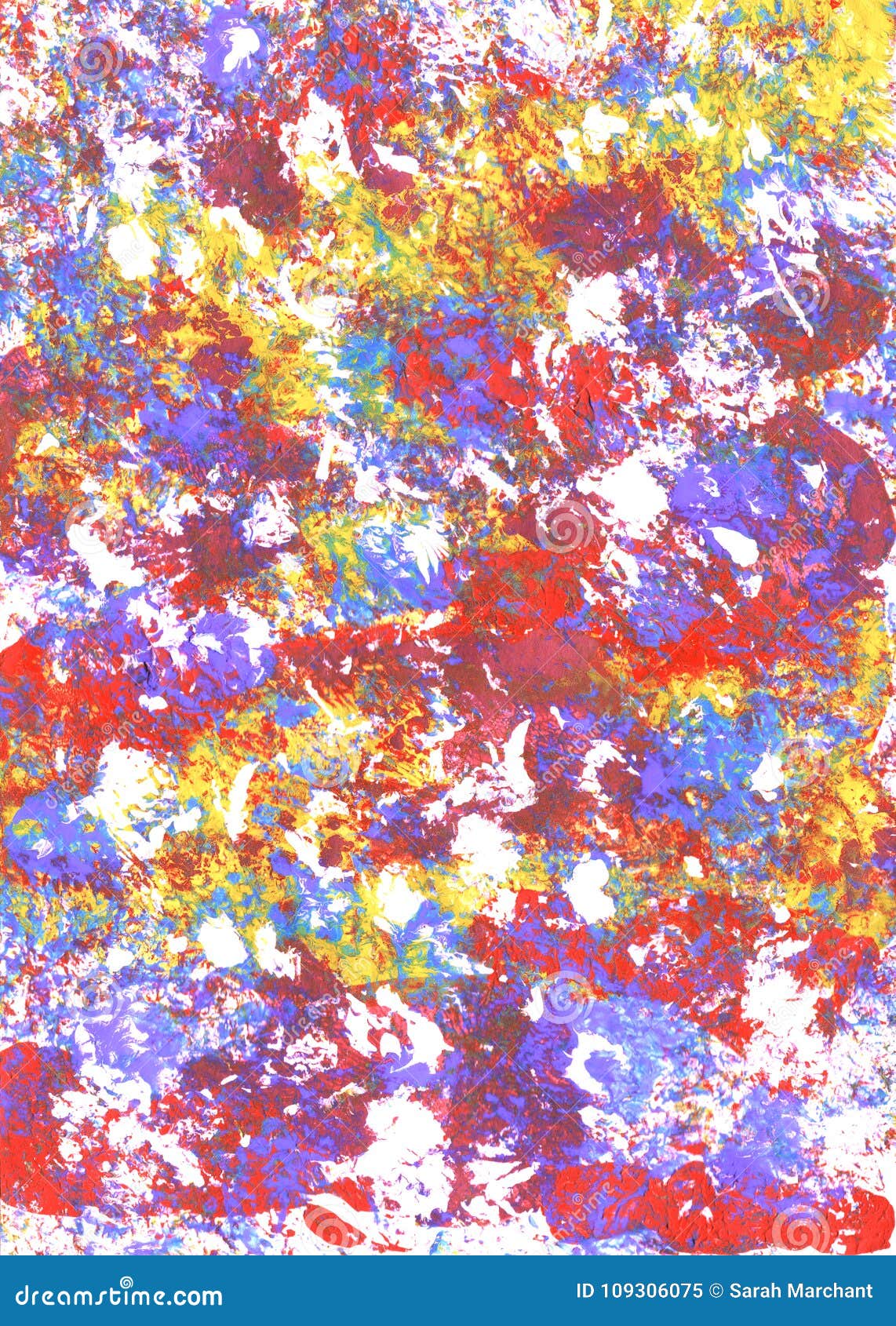 Multi-coloured Abstract Textured Paint Marks Stock Illustration ...