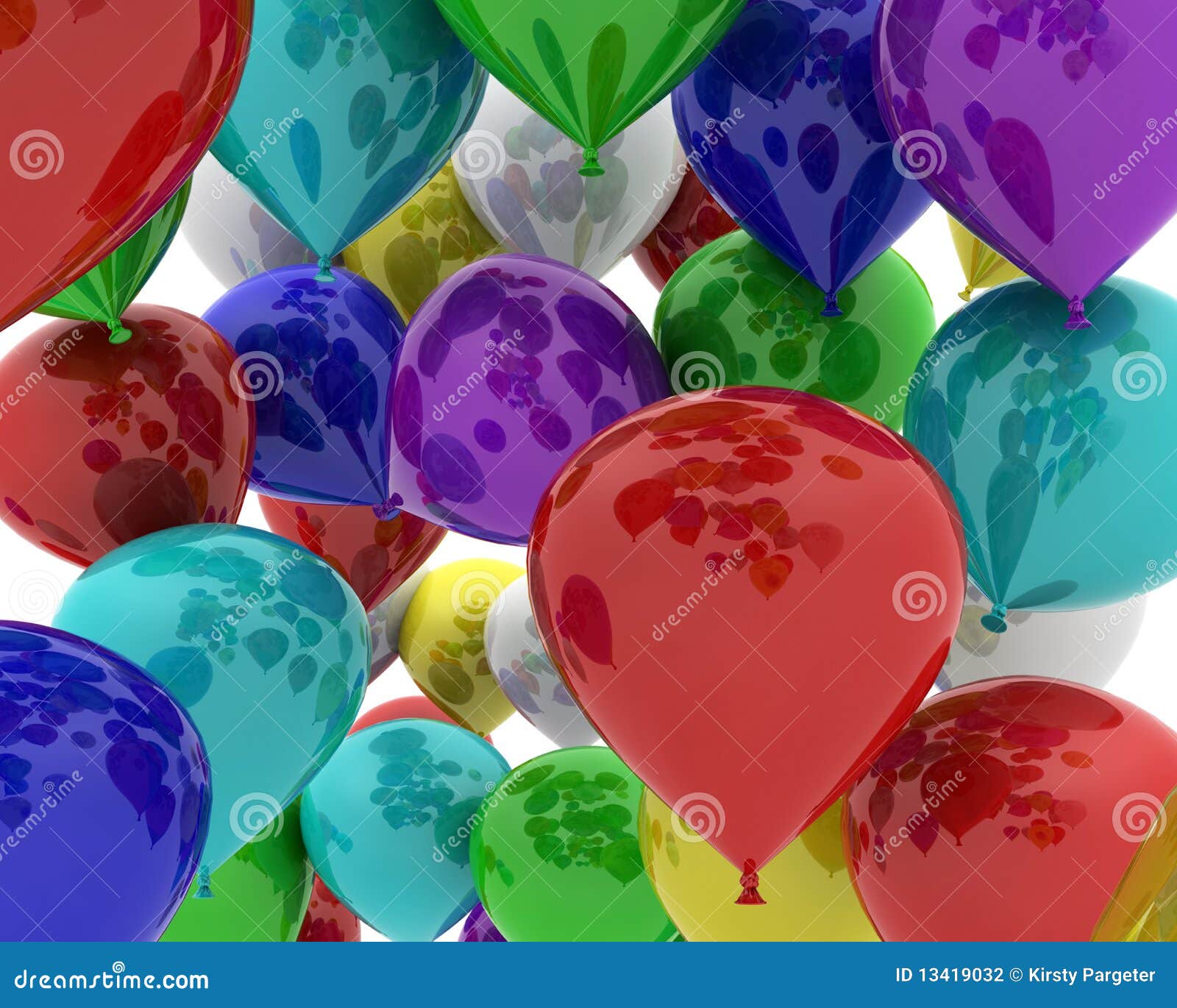 Multi coloured balloons stock illustration. Illustration of float ...