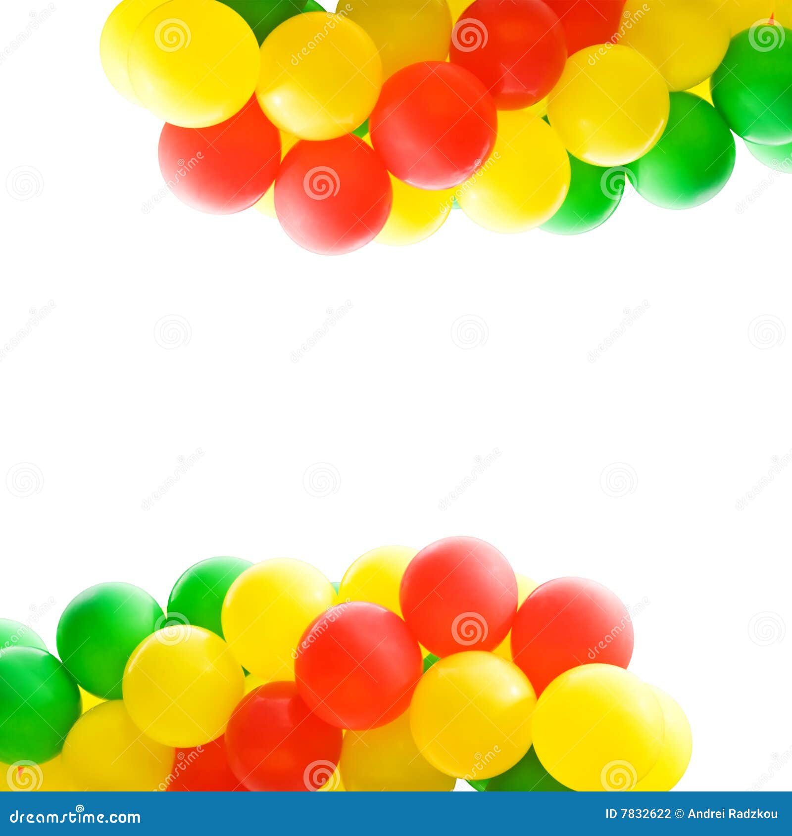 Multi-coloured balloons stock photo. Image of isolated - 7832622