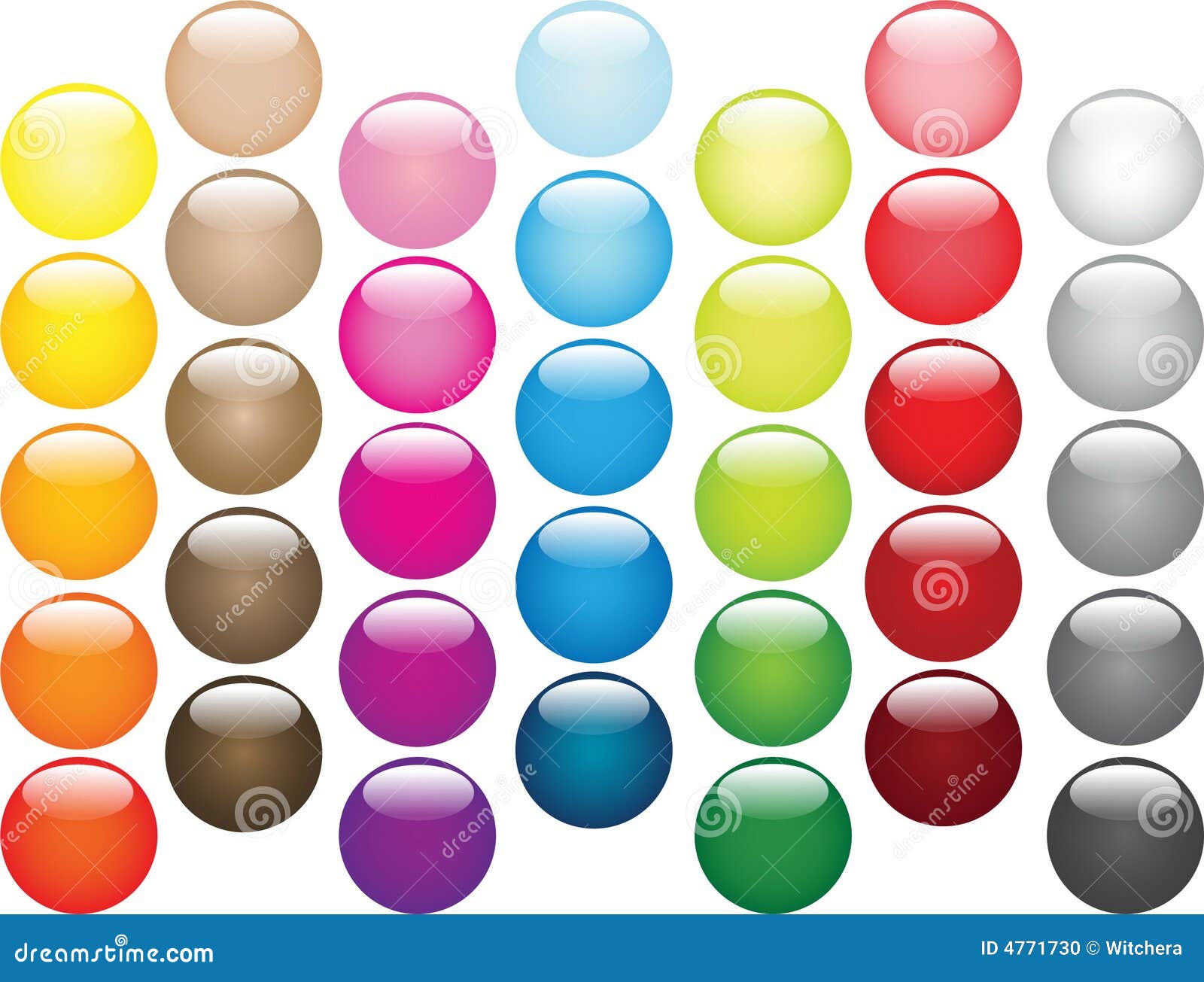 Multi-coloured balls set stock illustration. Illustration of button ...