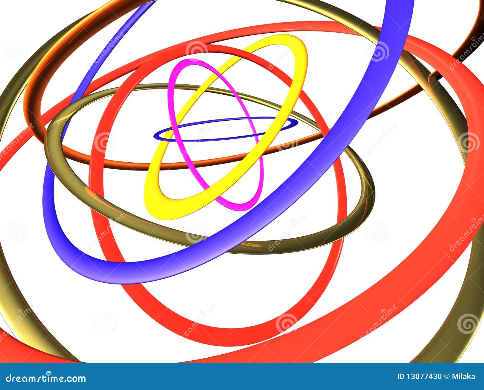 Multi-coloured big rings stock illustration. Illustration of sensation ...