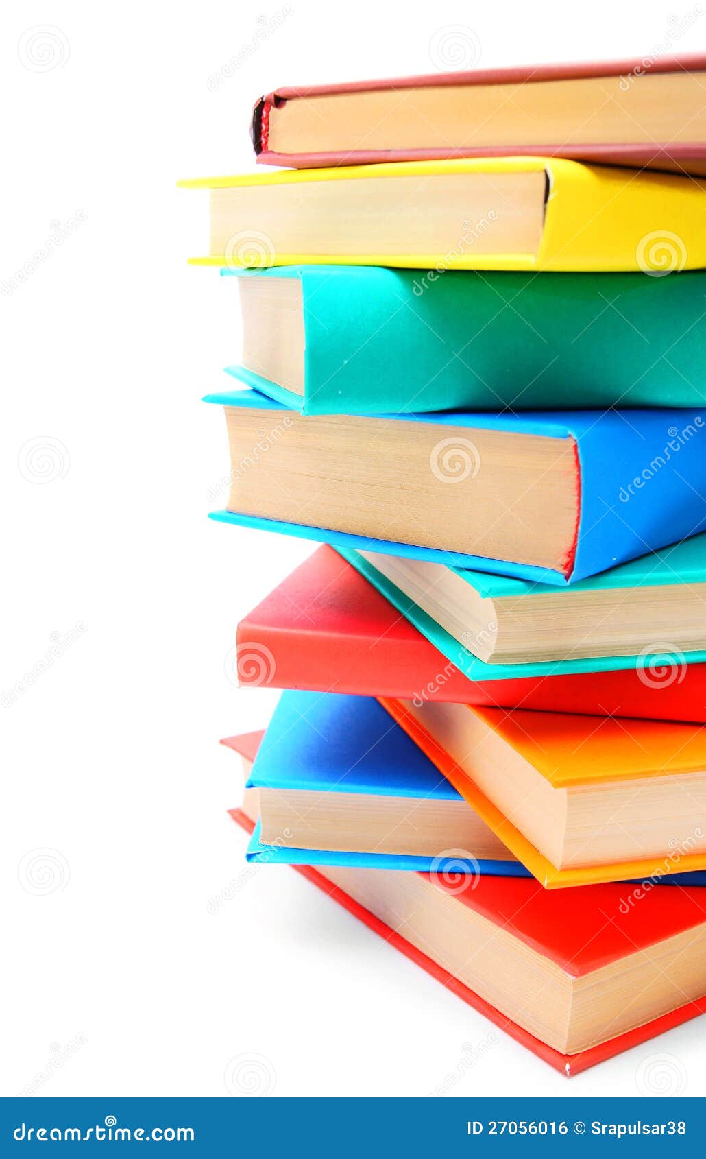 Multi - coloured books. stock photo. Image of pile, cover - 27056016