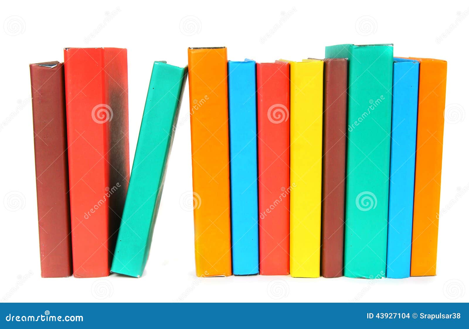 Multi-coloured Books. on White Background. Stock Photo - Image of ...