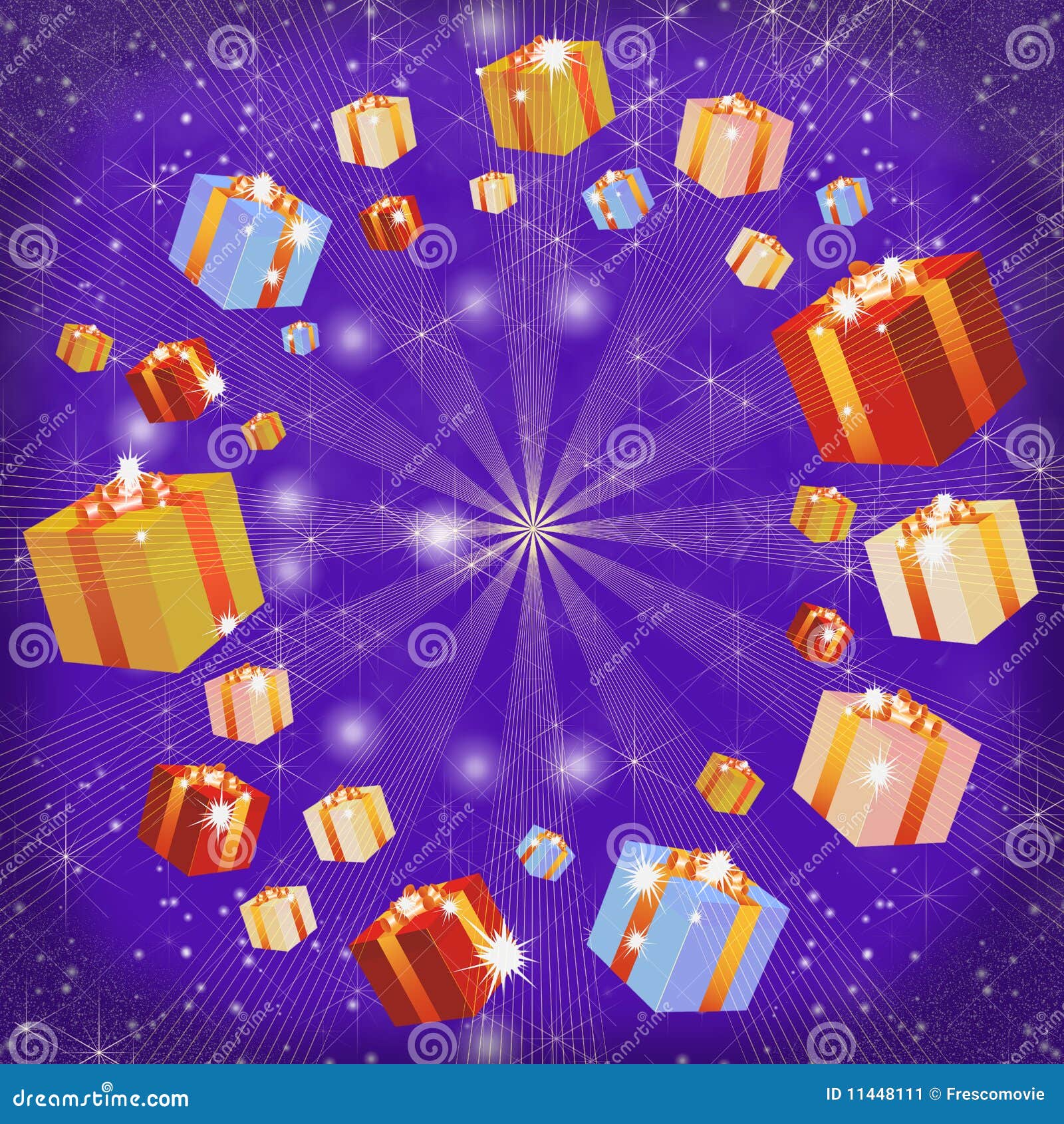 Multi-coloured boxes stock illustration. Illustration of snowflake ...