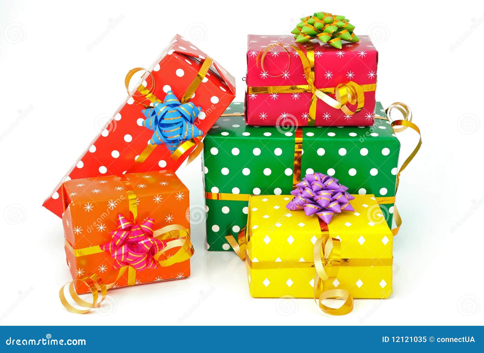 Multi-coloured boxes stock image. Image of gift, objects - 12121035