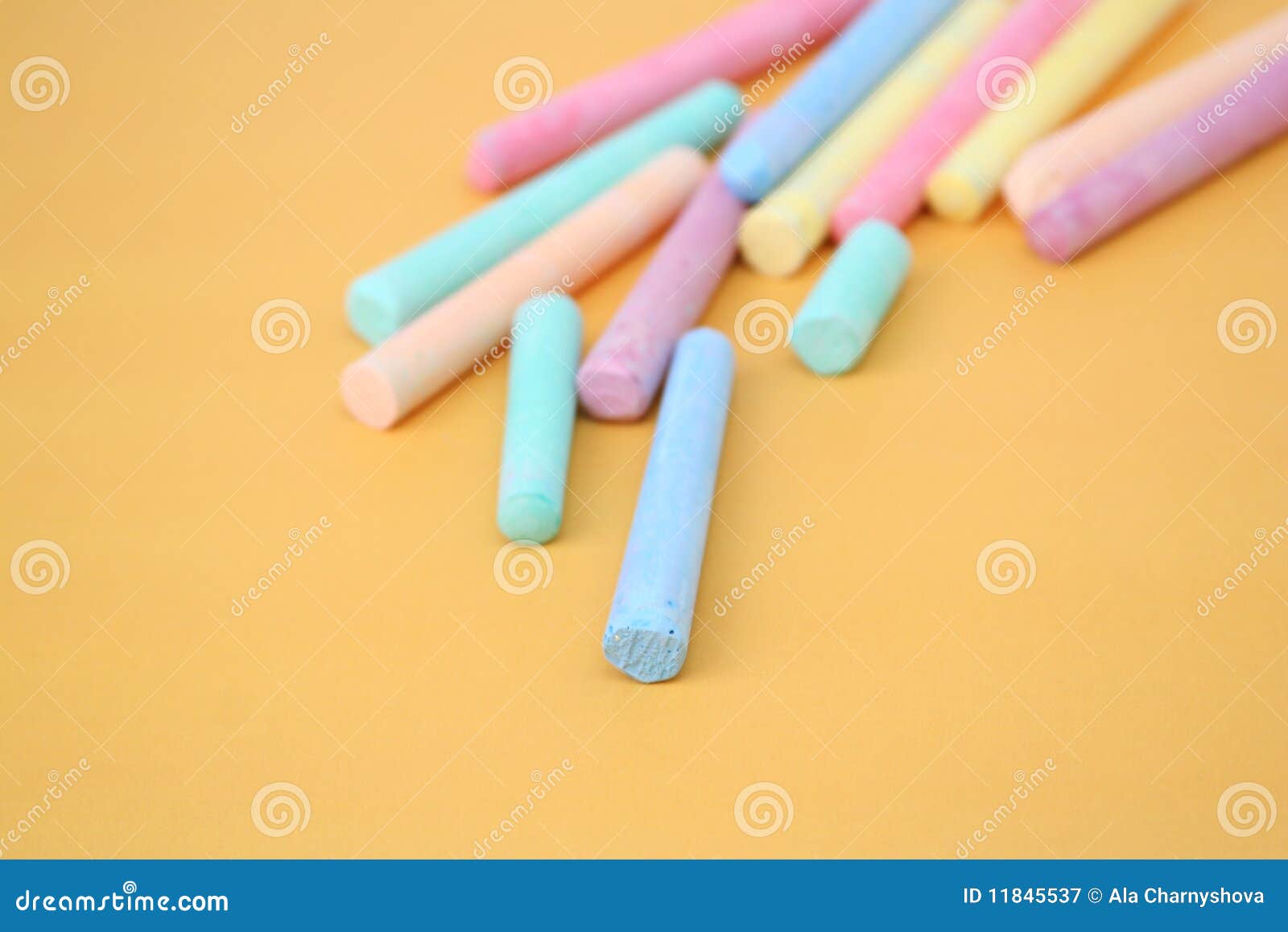 Multi Coloured Chalk Sticks Stock Image - Image of design, teach: 11845537