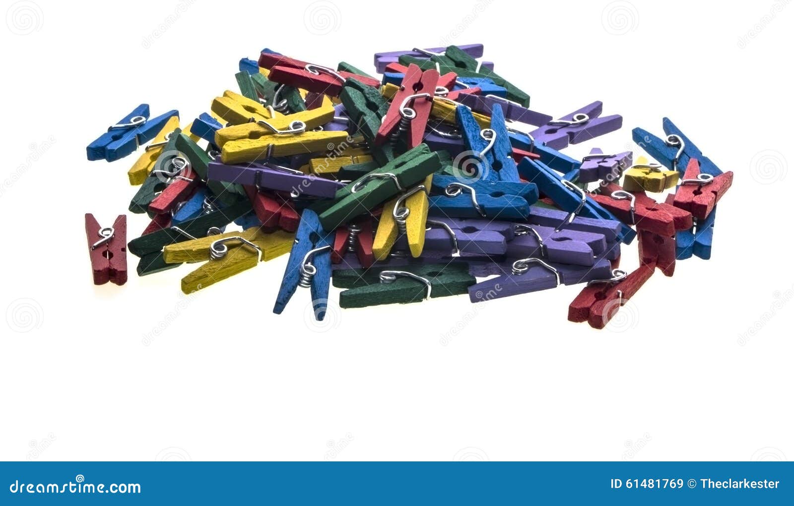 Multi-coloured Clothes Pegs Stock Image - Image of detail, close: 61481769
