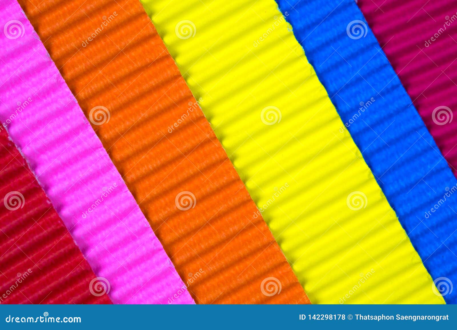 Multi Coloured Corrugated Paper Texture, Use for Background. Vivid ...