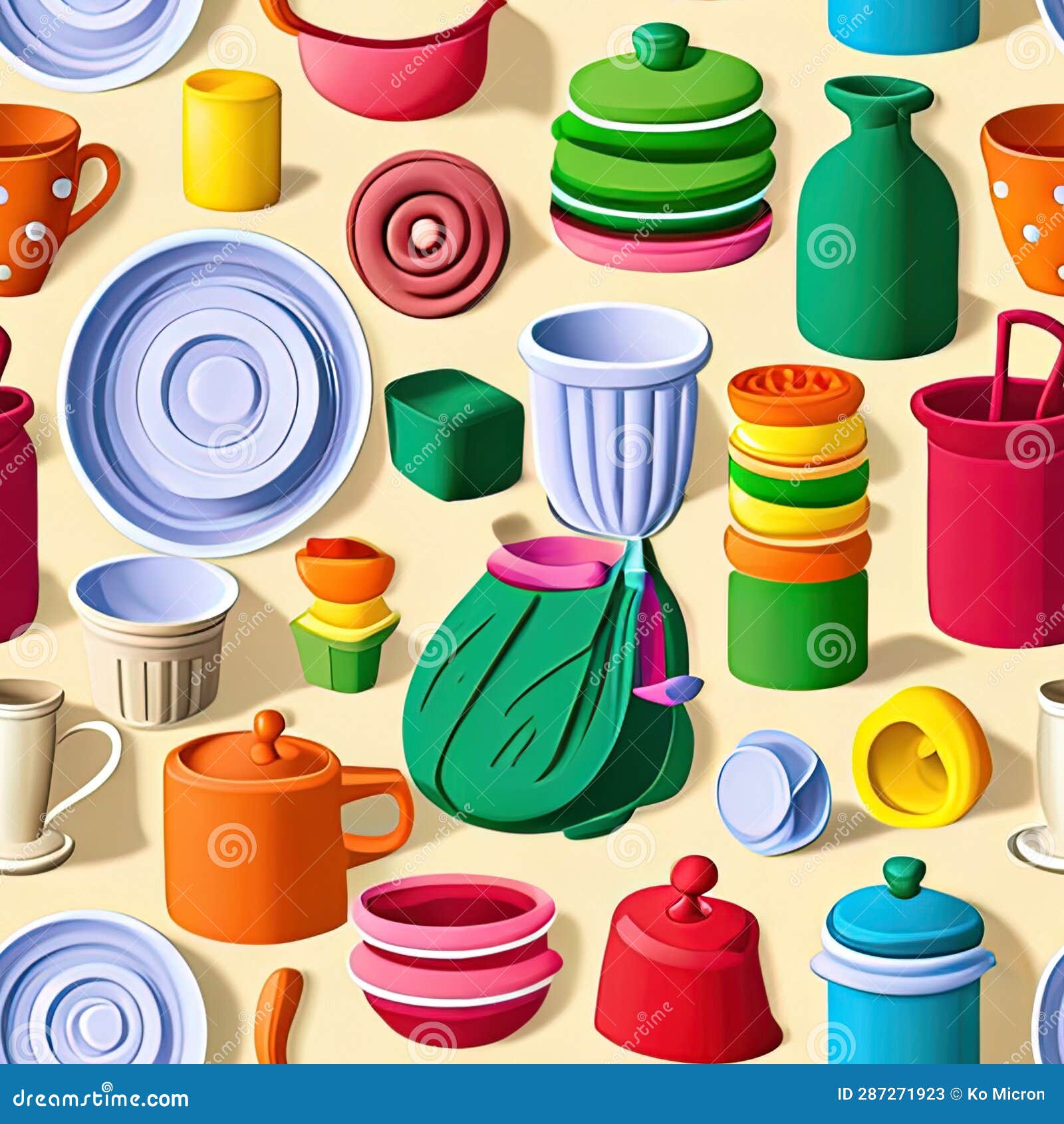 Seamless Craft Clay Patterns, with Intricate Details and Shades. Stock ...