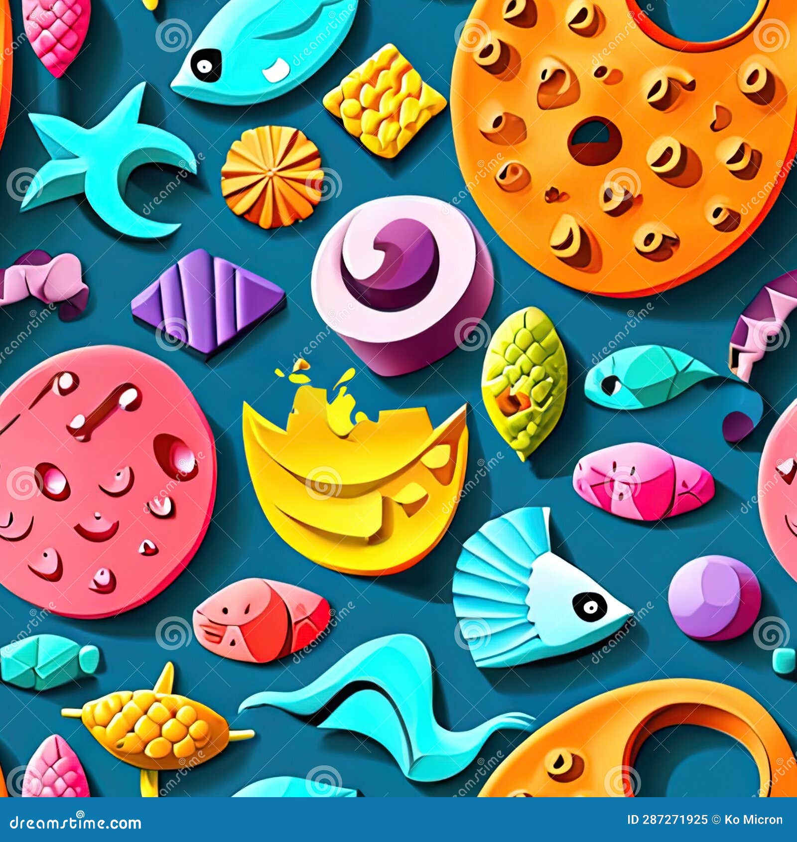 Seamless Craft Clay Patterns, with Intricate Details and Shades. Stock ...