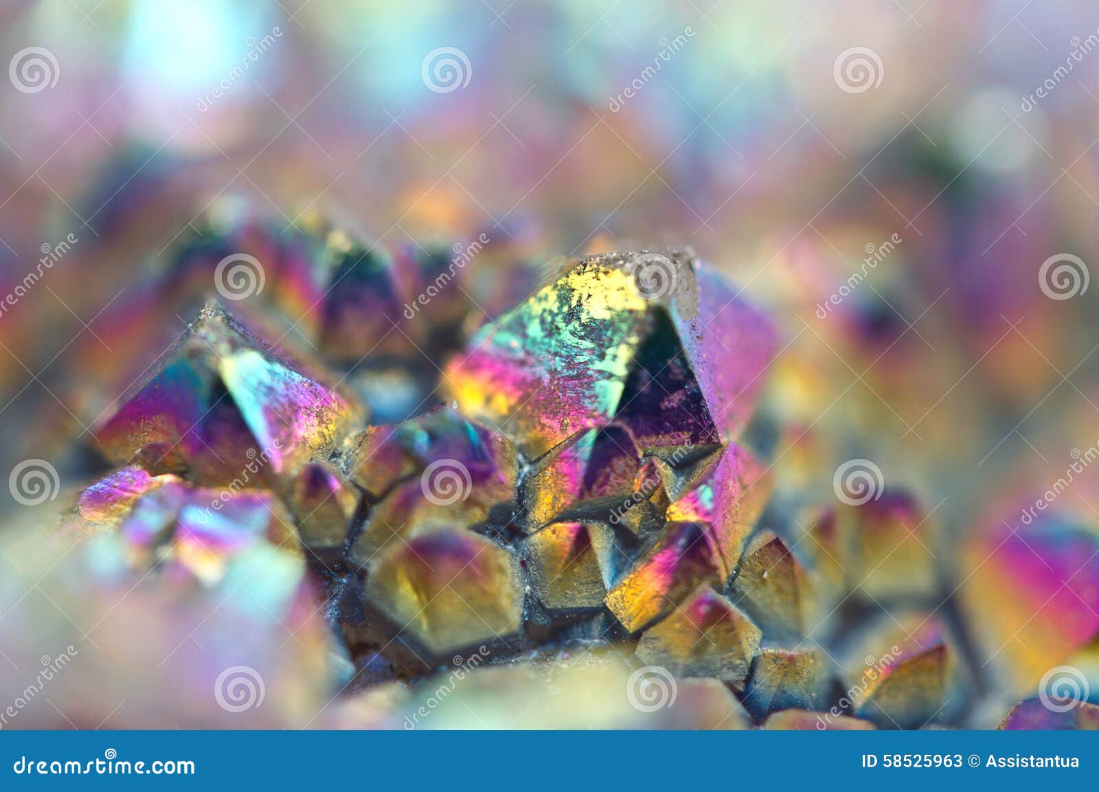 Multi-coloured Crystals Macro Stock Image - Image of defocused, focus ...