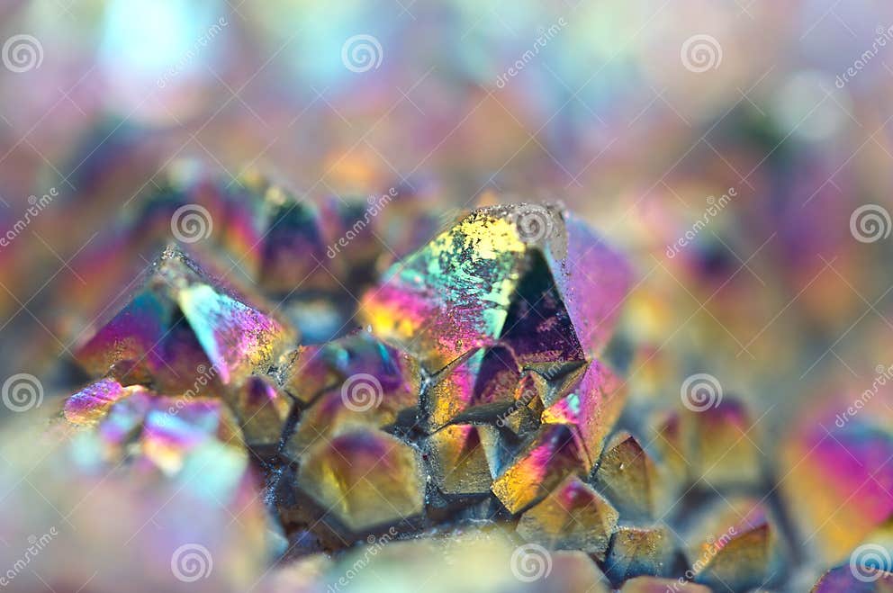 Multi-coloured Crystals Macro Stock Image - Image of defocused, focus ...