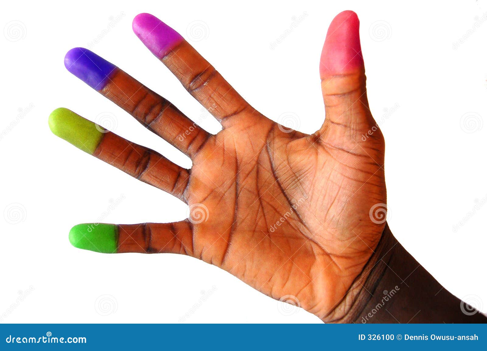 Multi Coloured (cultured) Finger Tips Stock Photo - Image of attention ...