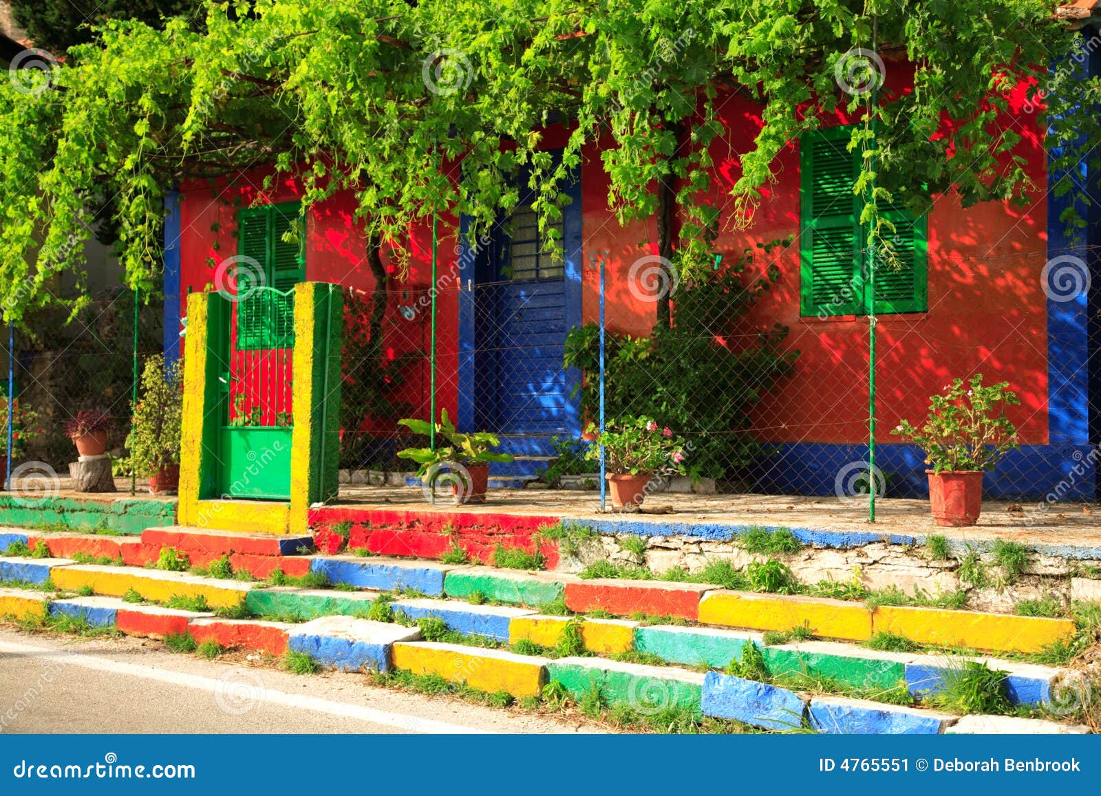 Multi coloured house stock image. Image of door, yellow - 4765551