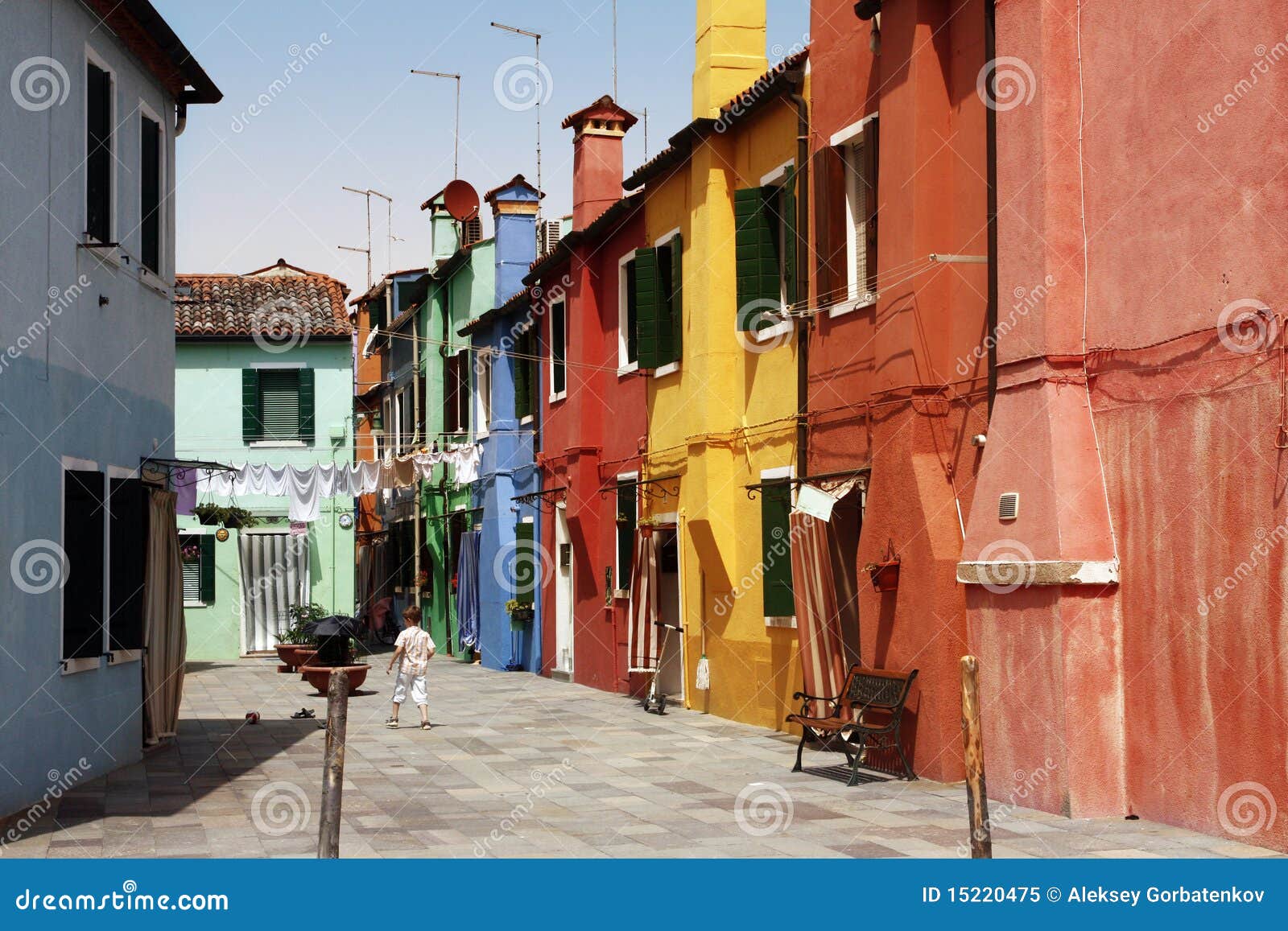 Multi-coloured houses stock image. Image of district - 15220475