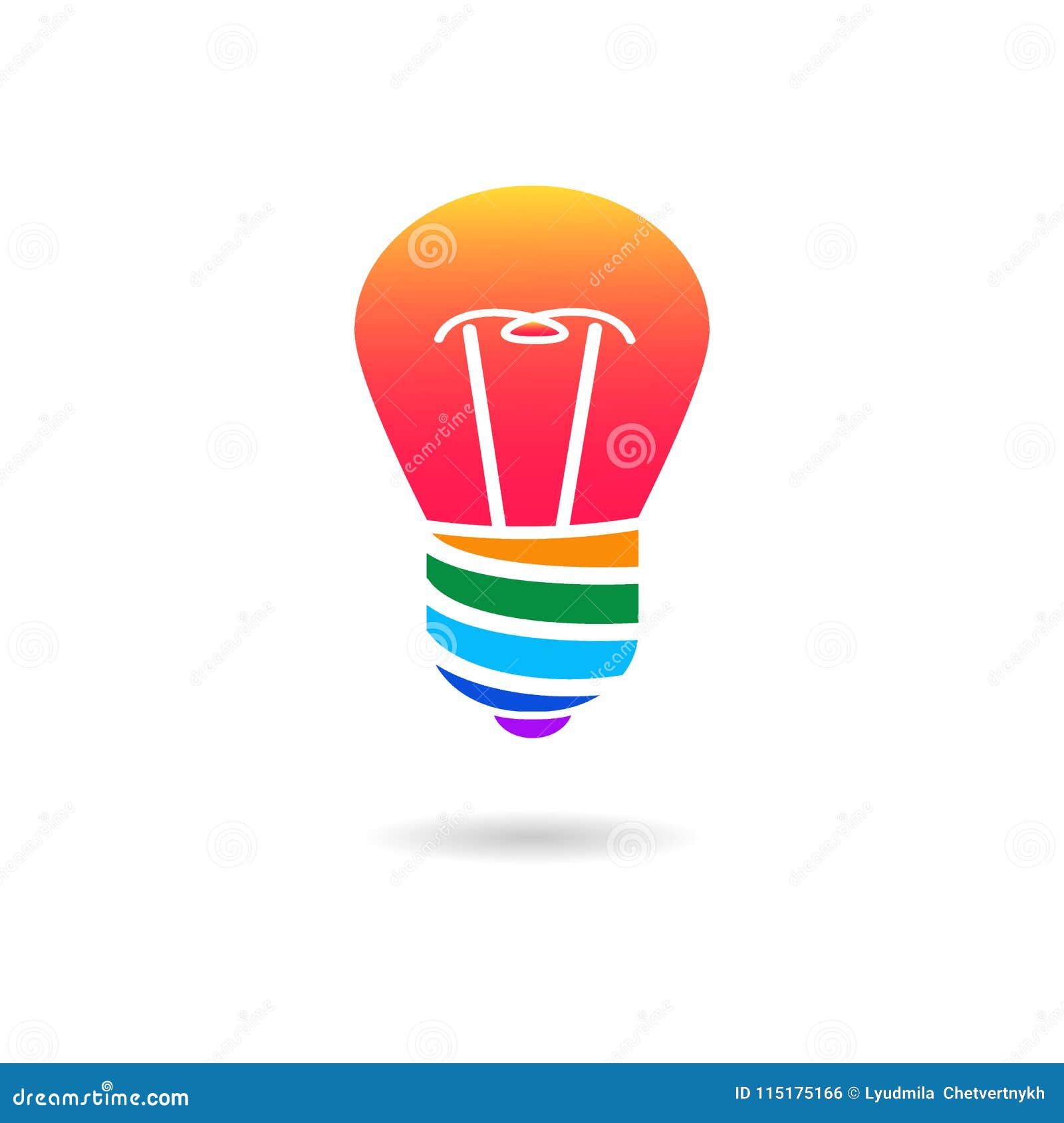 Multi Coloured Lightbulb Logo Stock Vector - Illustration of innovation ...