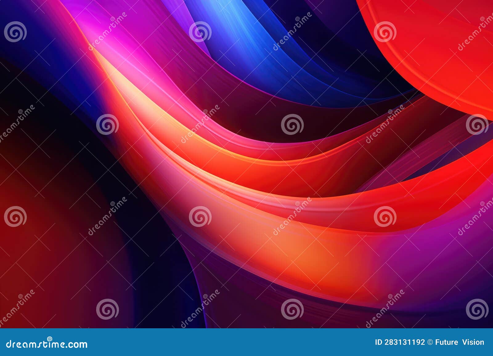 Multi Coloured Neon Waves Background, Created Using Generative Ai ...