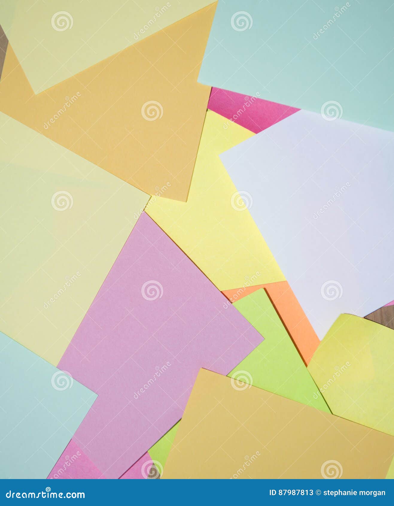 Multi coloured note paper stock image. Image of empty - 87987813