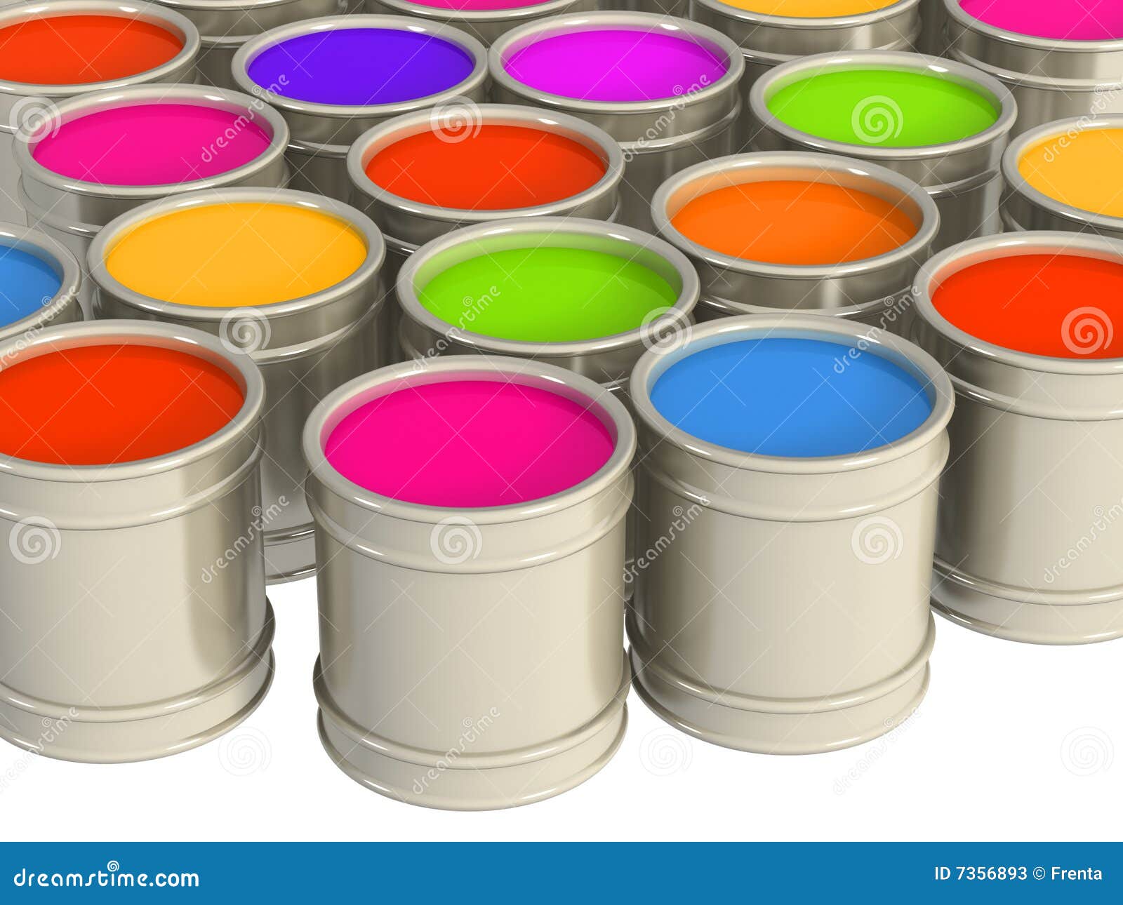 Multi-coloured paints stock illustration. Illustration of sign - 7356893
