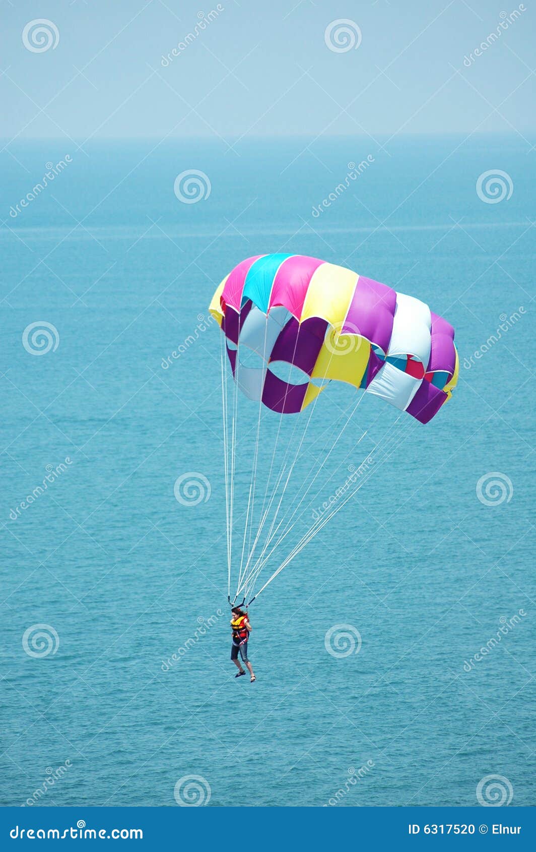 Multi coloured parachute stock photo. Image of adventure - 6317520