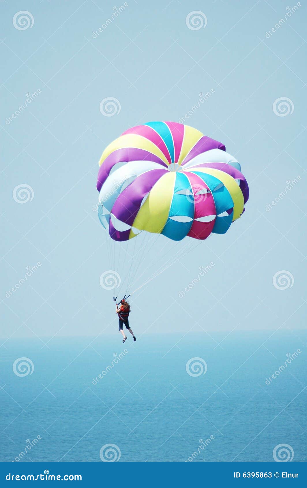 Multi coloured parachute stock image. Image of people - 6395863