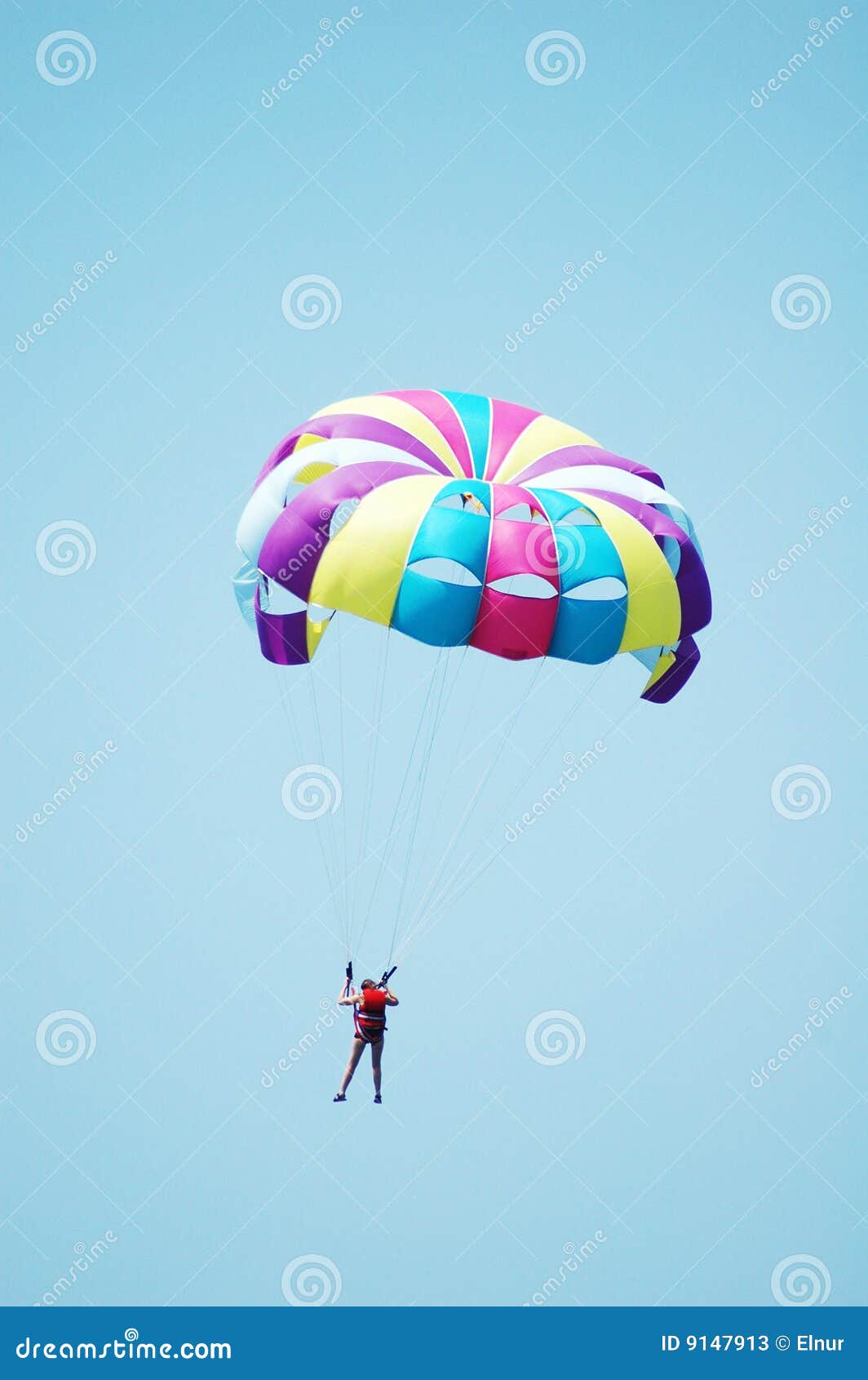 Multi coloured parachute stock image. Image of extreme - 9147913
