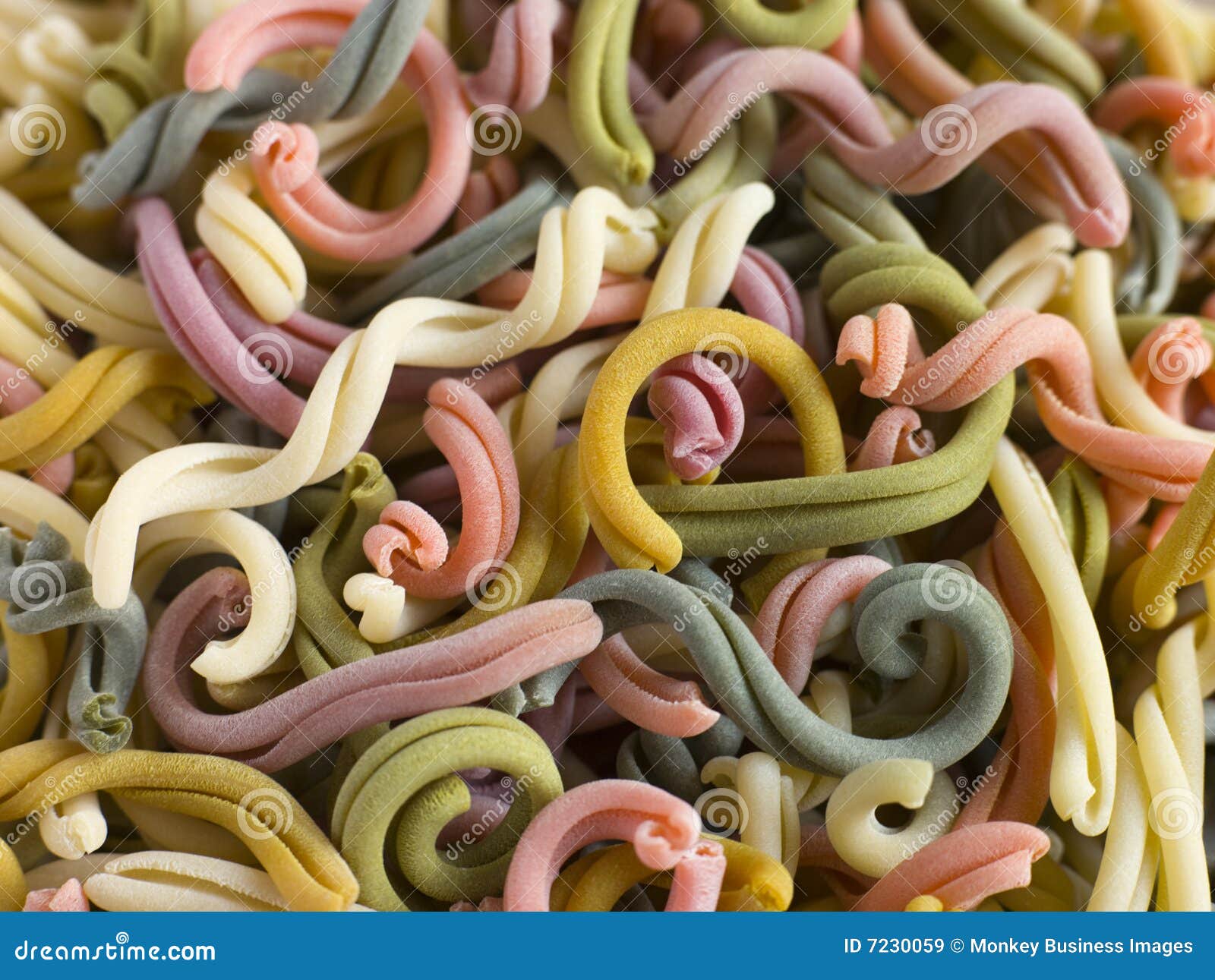 Multi-Coloured Pasta stock image. Image of close, view - 7230059