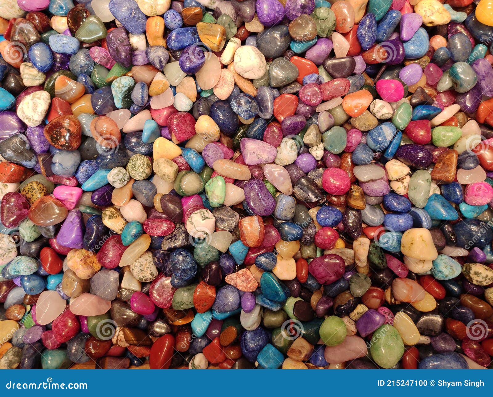 Multi Coloured Pebbles Scattered All Over Stock Photo - Image of ...
