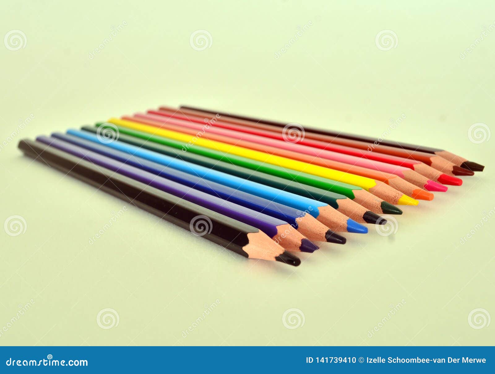 Multi-coloured Pencils stock photo. Image of black, color - 141739410