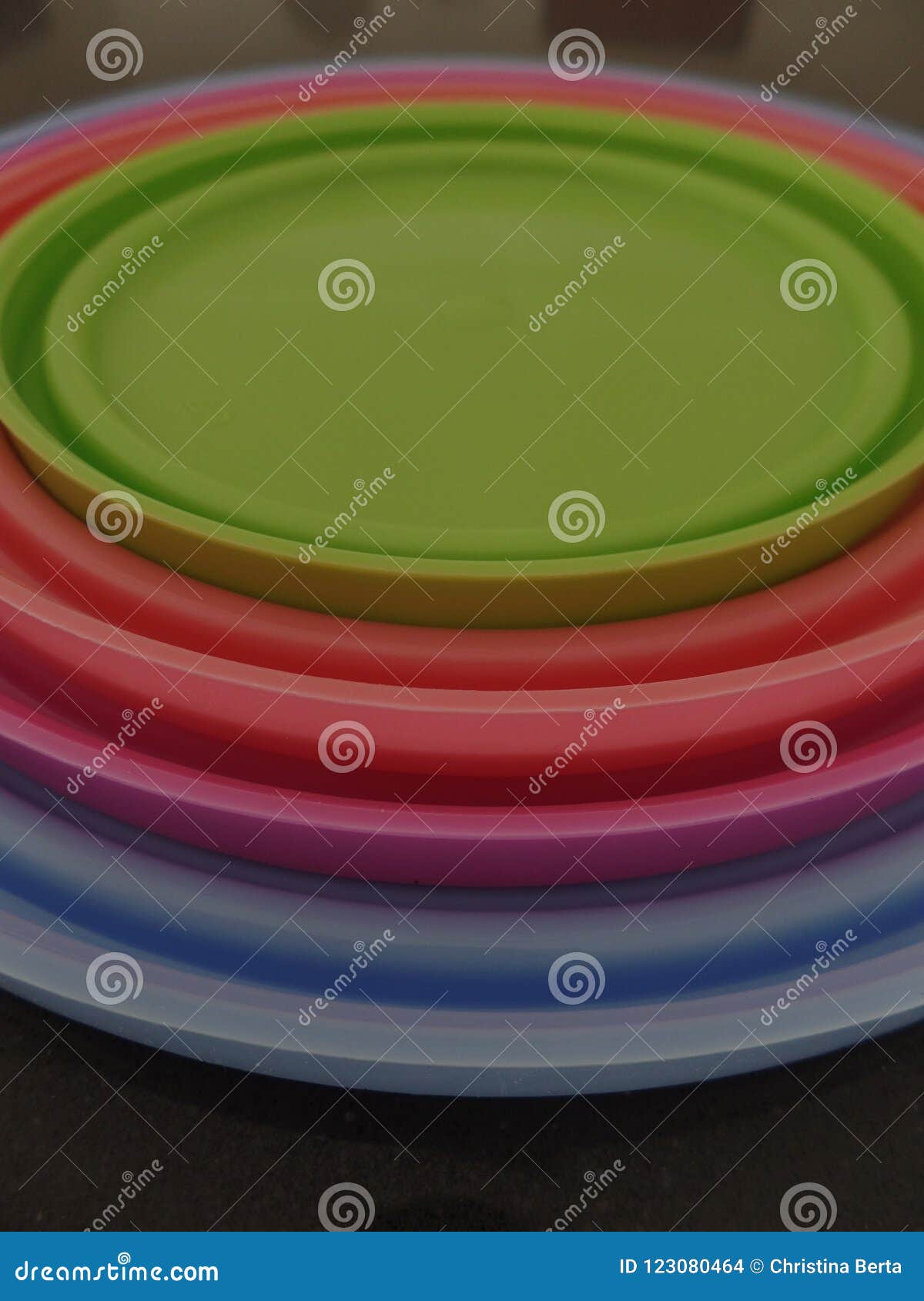 Multi Coloured Round Plastic Lids Stock Photo - Image of colour, pile ...