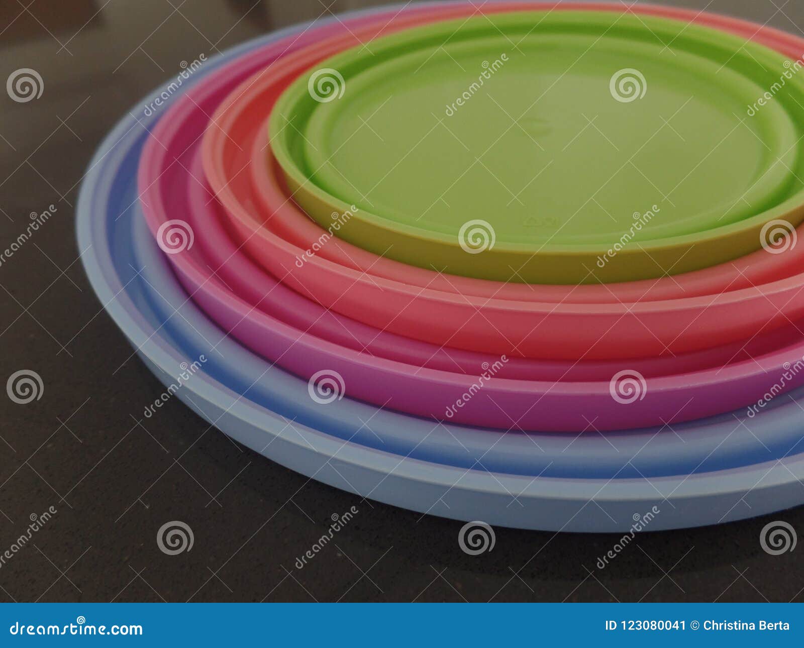 Multi Coloured Round Plastic Lids Stock Image - Image of background ...