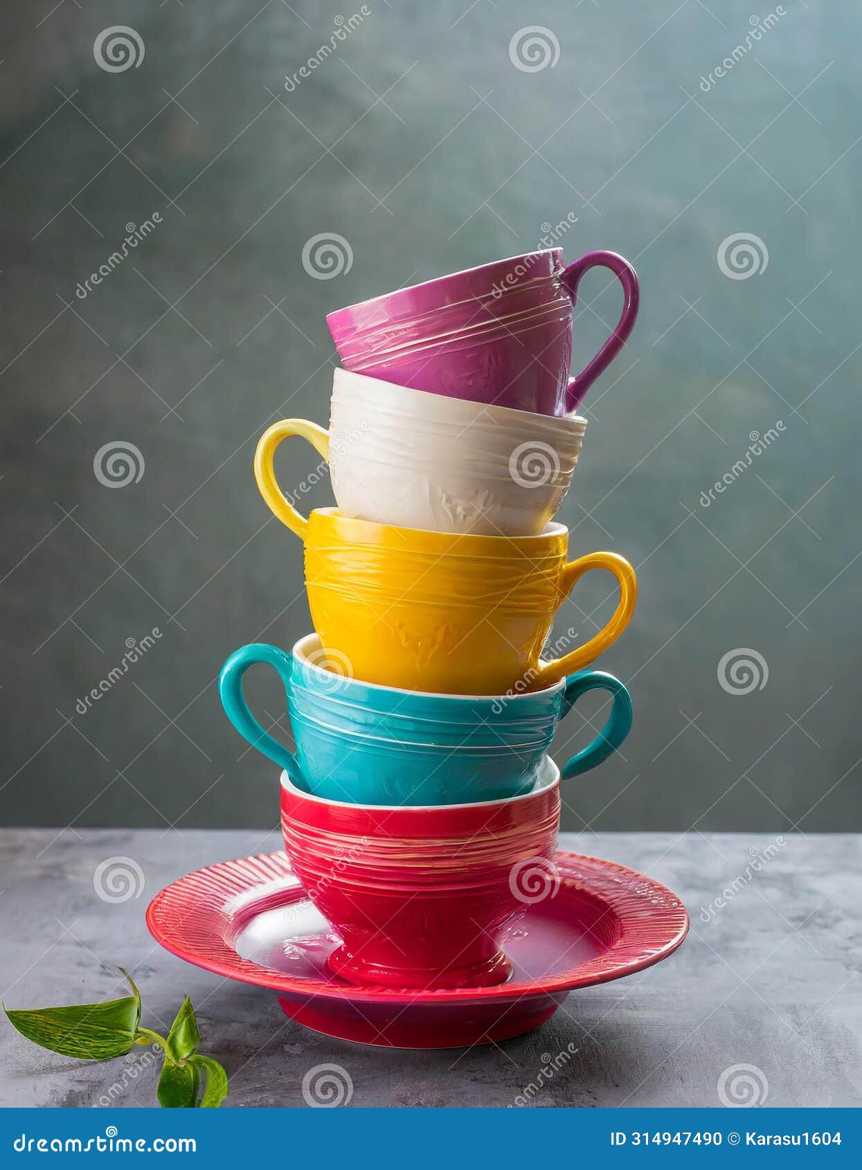 Multi- Coloured Stacking Cups Stock Photo - Image of design, stacked ...