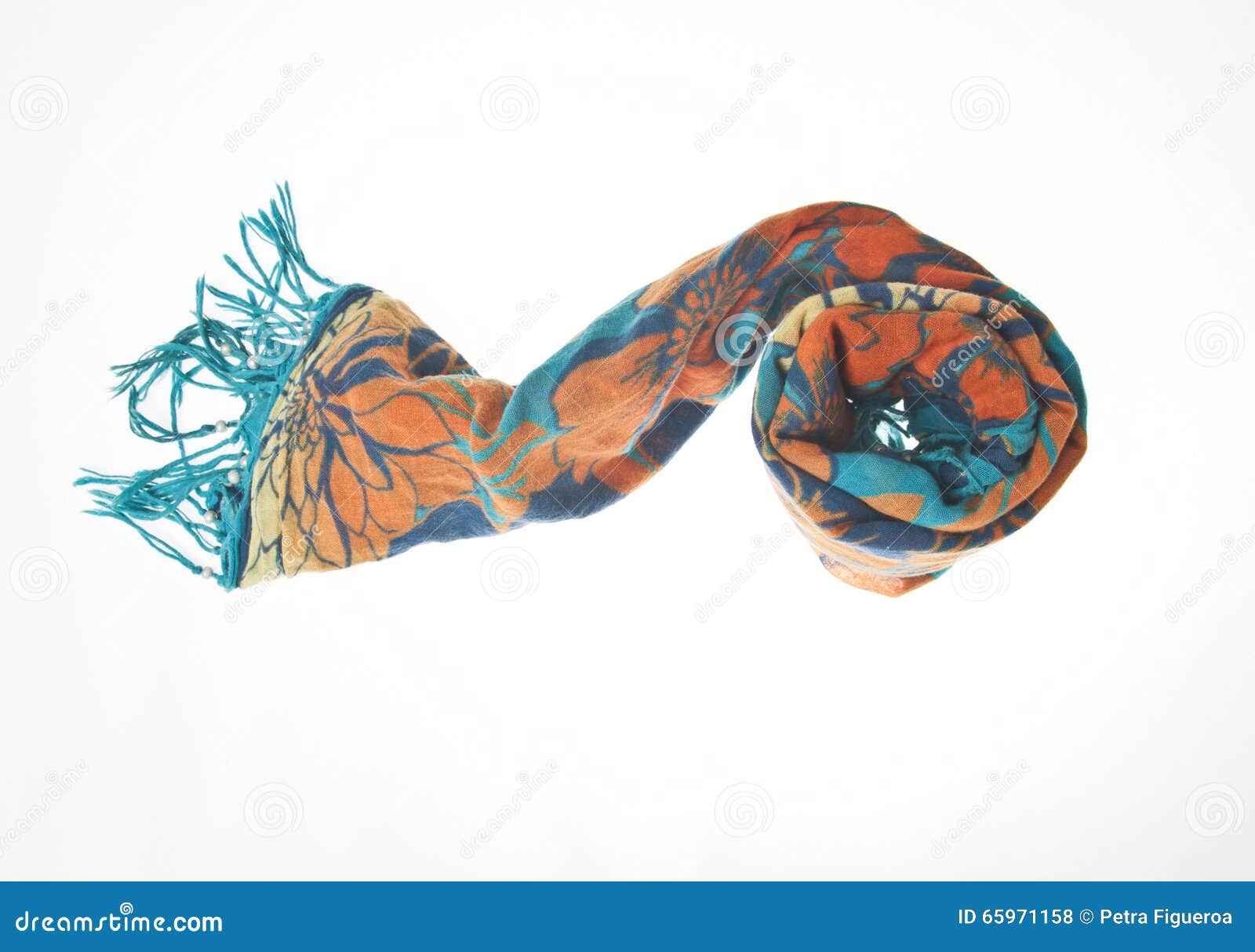 Multi Coloured Summer Scarf Stock Photo - Image of shape, blue: 65971158
