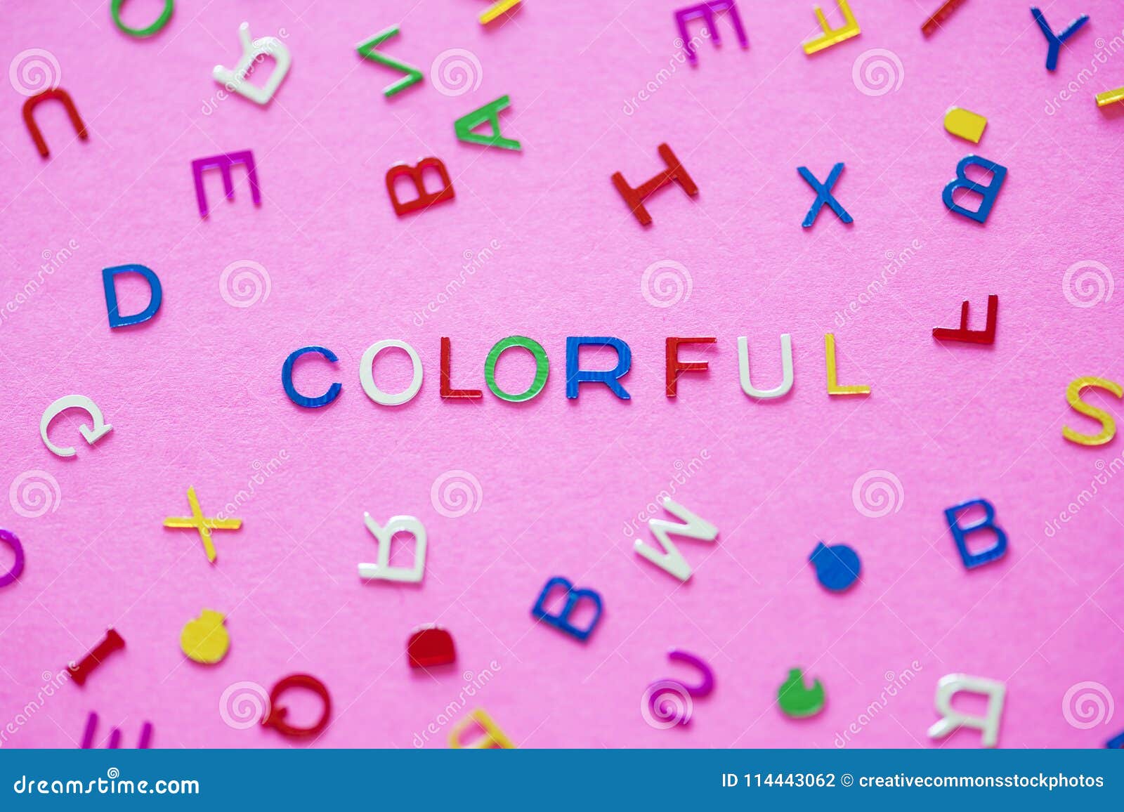 Multi-coloured Text Picture. Image: 114443062