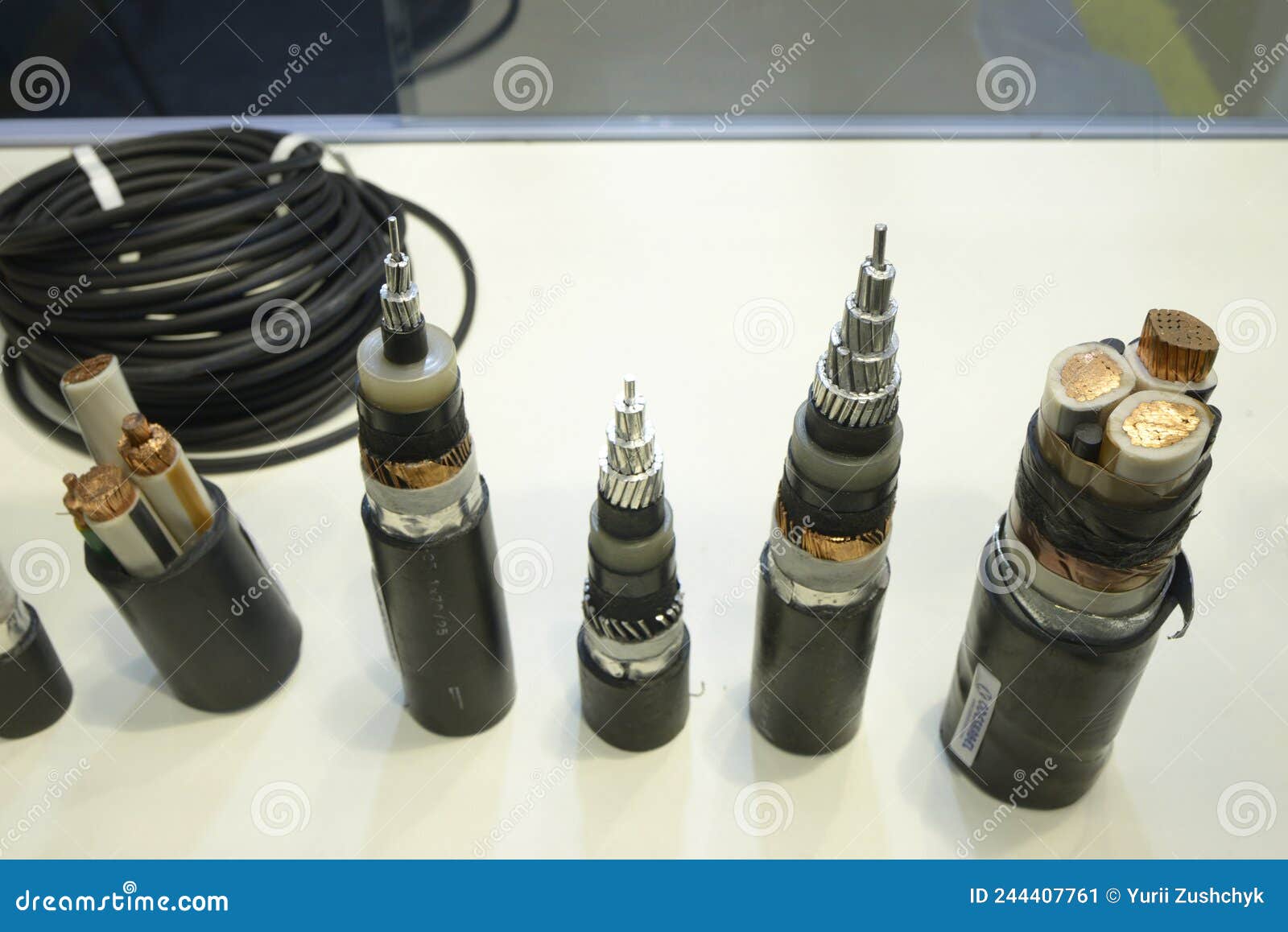 Multi-conductor Control and Power Cable., Sheathed Stock Image - Image ...