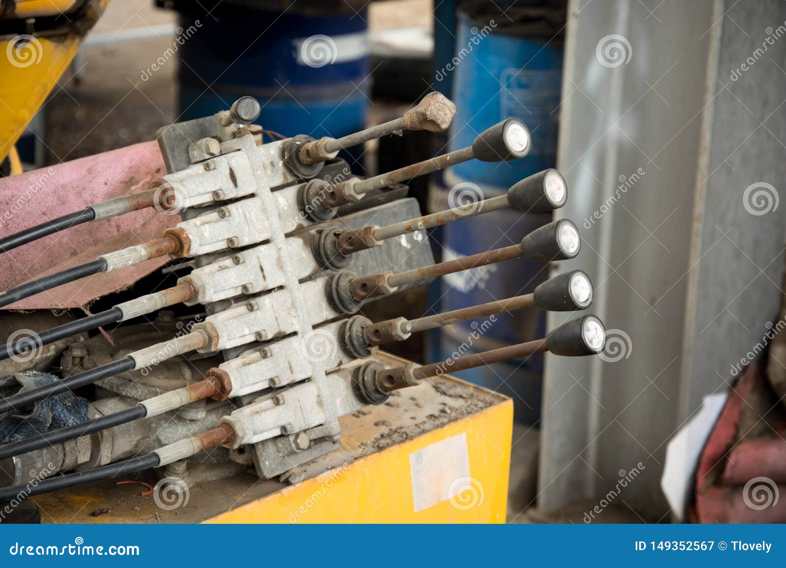 The Multi Controler by Hydrolic Handle Control Stock Image - Image of ...