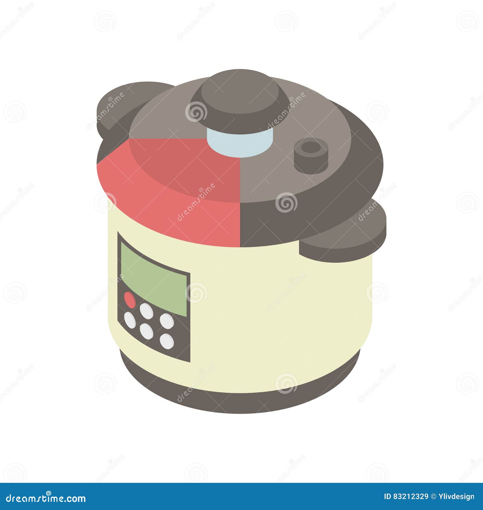 Multi Cooker Icon in Cartoon Style Stock Vector - Illustration of icon ...