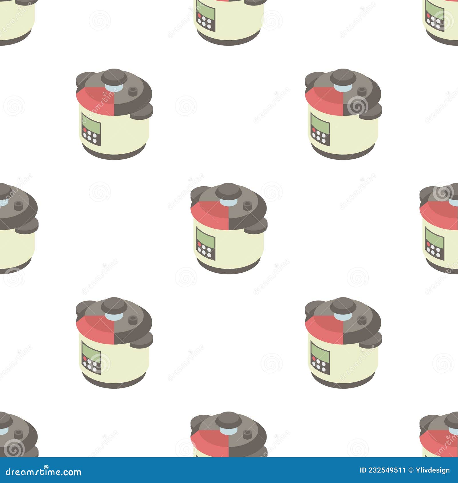 Multi Cooker Pattern Seamless Vector Stock Vector - Illustration of ...