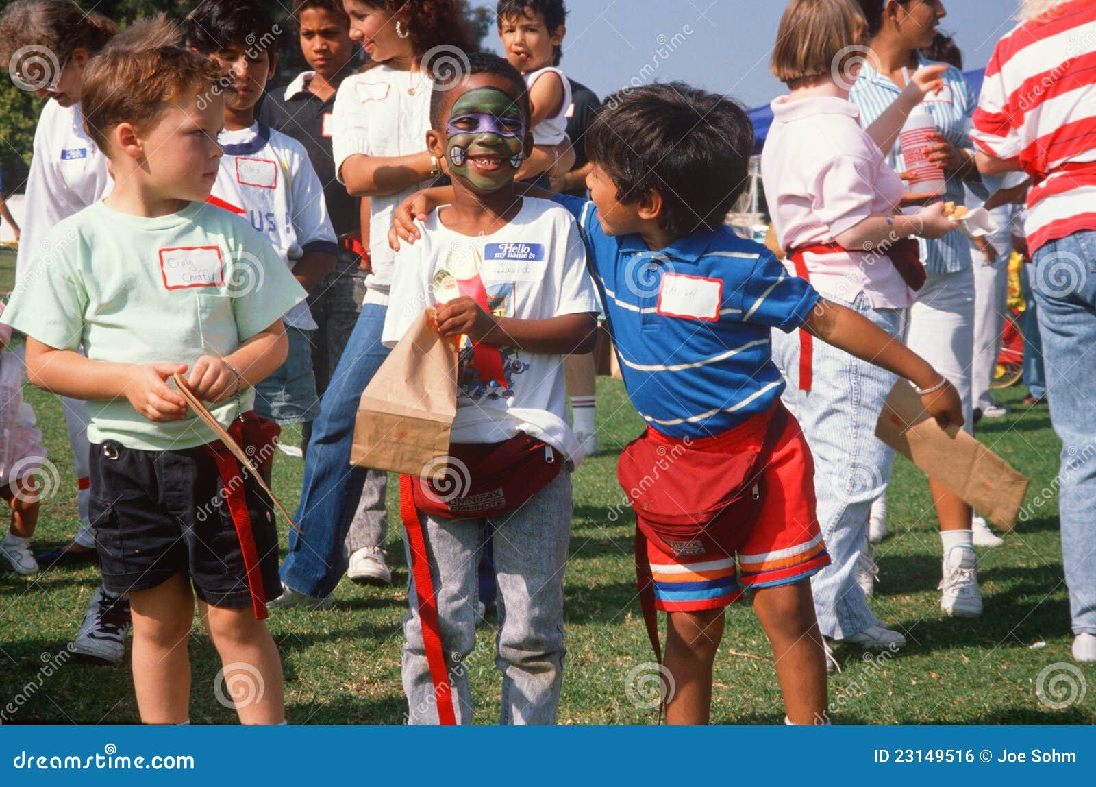 Multi-cultural Boys at Park Editorial Photo - Image of american ...