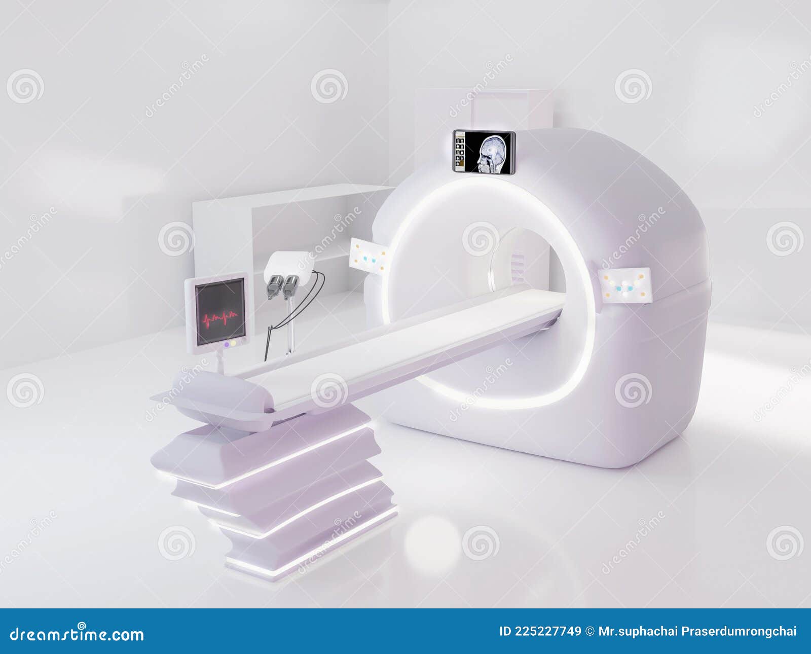 Multi Detector CT Scanner or Computed Tomography in CT-SCAN Room with ...