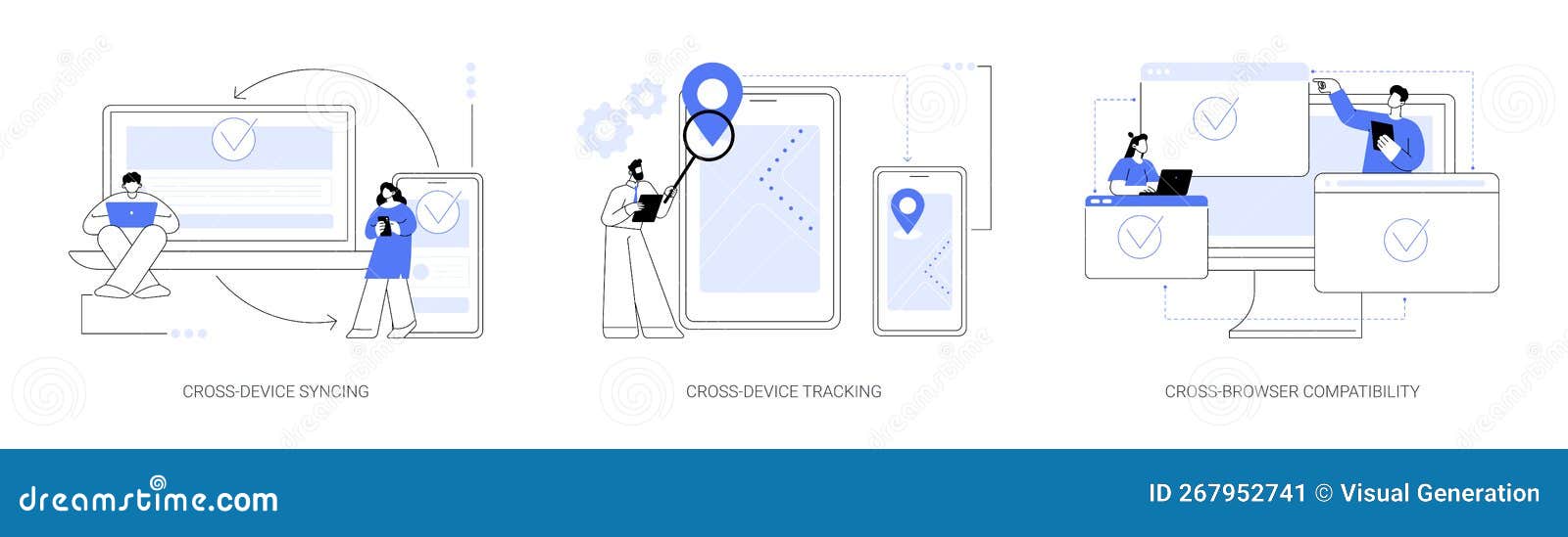 Multi-device Compatibility Abstract Concept Vector Illustrations. Stock ...