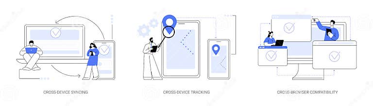 Multi-device Compatibility Abstract Concept Vector Illustrations. Stock ...