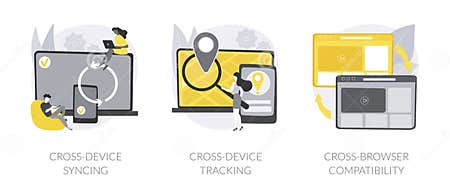 Multi-device Compatibility Abstract Concept Vector Illustrations. Stock ...