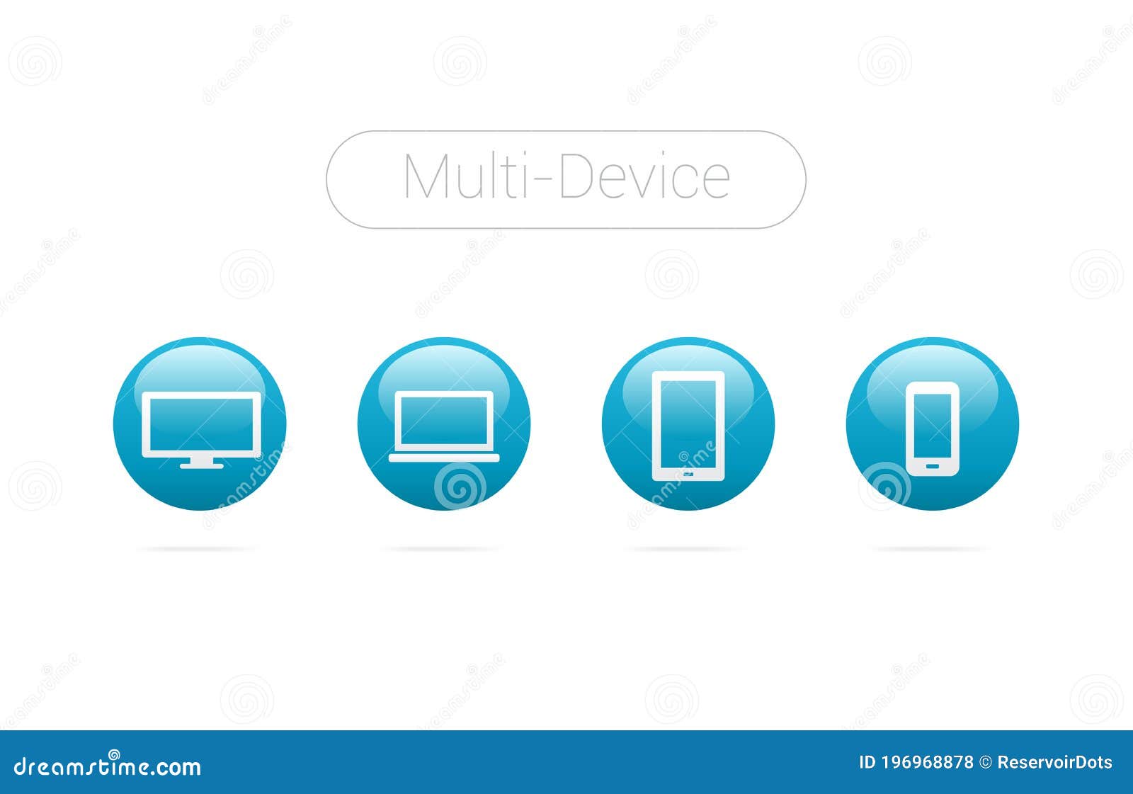 Multi Device Icons stock vector. Illustration of device - 196968878