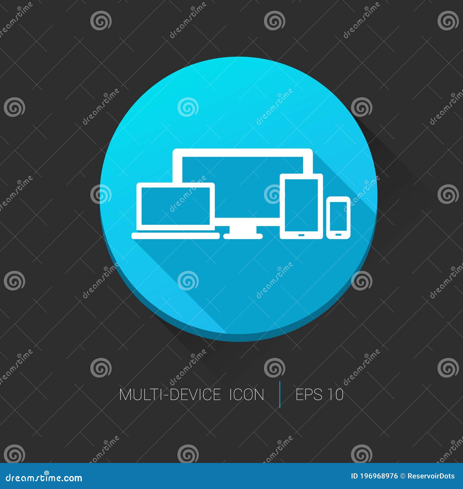 Multi Device Icons stock vector. Illustration of display - 196968976