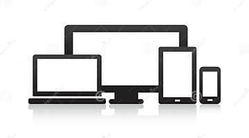 Multi-Device Icons Vector stock vector. Illustration of tablet - 197118432
